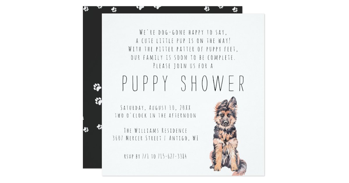 New Puppy | Puppy Shower Invitation | Zazzle.com