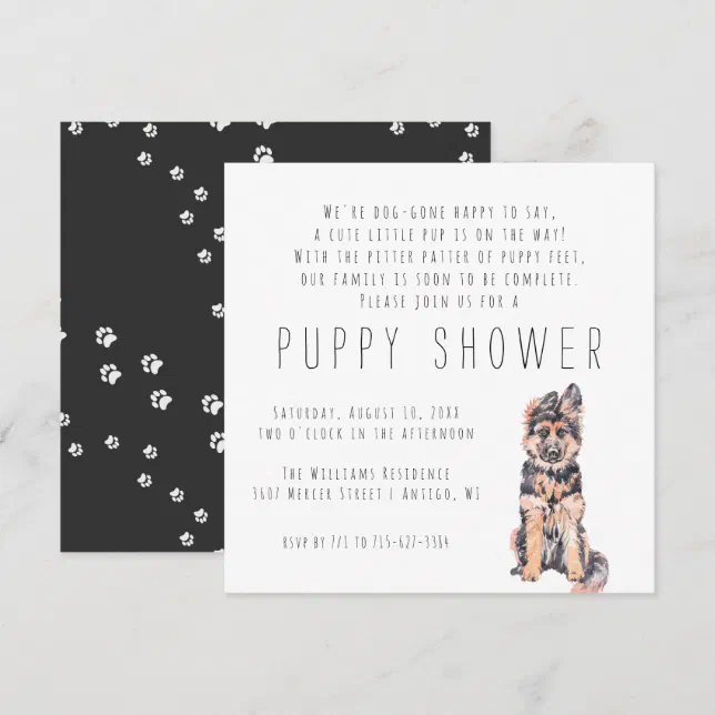 New Puppy | Puppy Shower Invitation | Zazzle