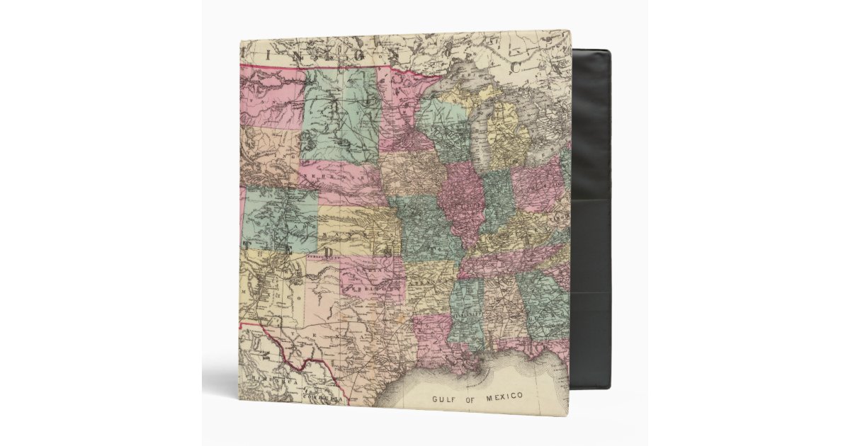 New rail road map of the United States 3 Ring Binder | Zazzle