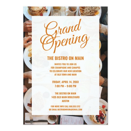 New Restaurant Grand Opening | Bistro Invitation | Zazzle.com