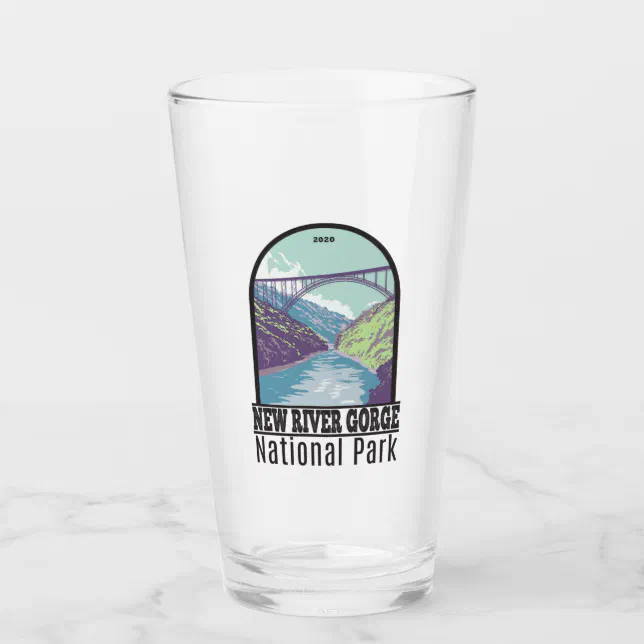 New River Gorge National Park West Virginia Bridge Glass | Zazzle