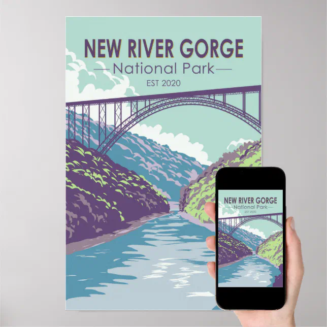 New River Gorge National Park West Virginia Bridge Poster | Zazzle