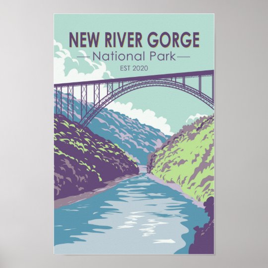 New River Gorge National Park West Virginia Bridge Poster | Zazzle.com