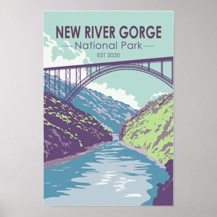 New River Gorge National Park West Virginia Bridge Poster | Zazzle.com