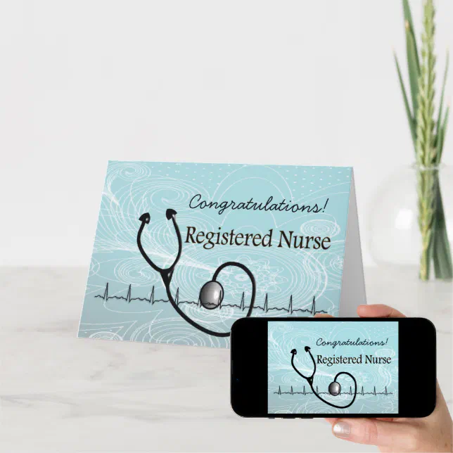 New RN Registered Nurse Congratulations Card | Zazzle