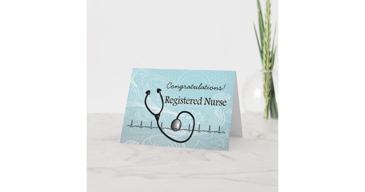 New RN Registered Nurse Congratulations Card | Zazzle.com