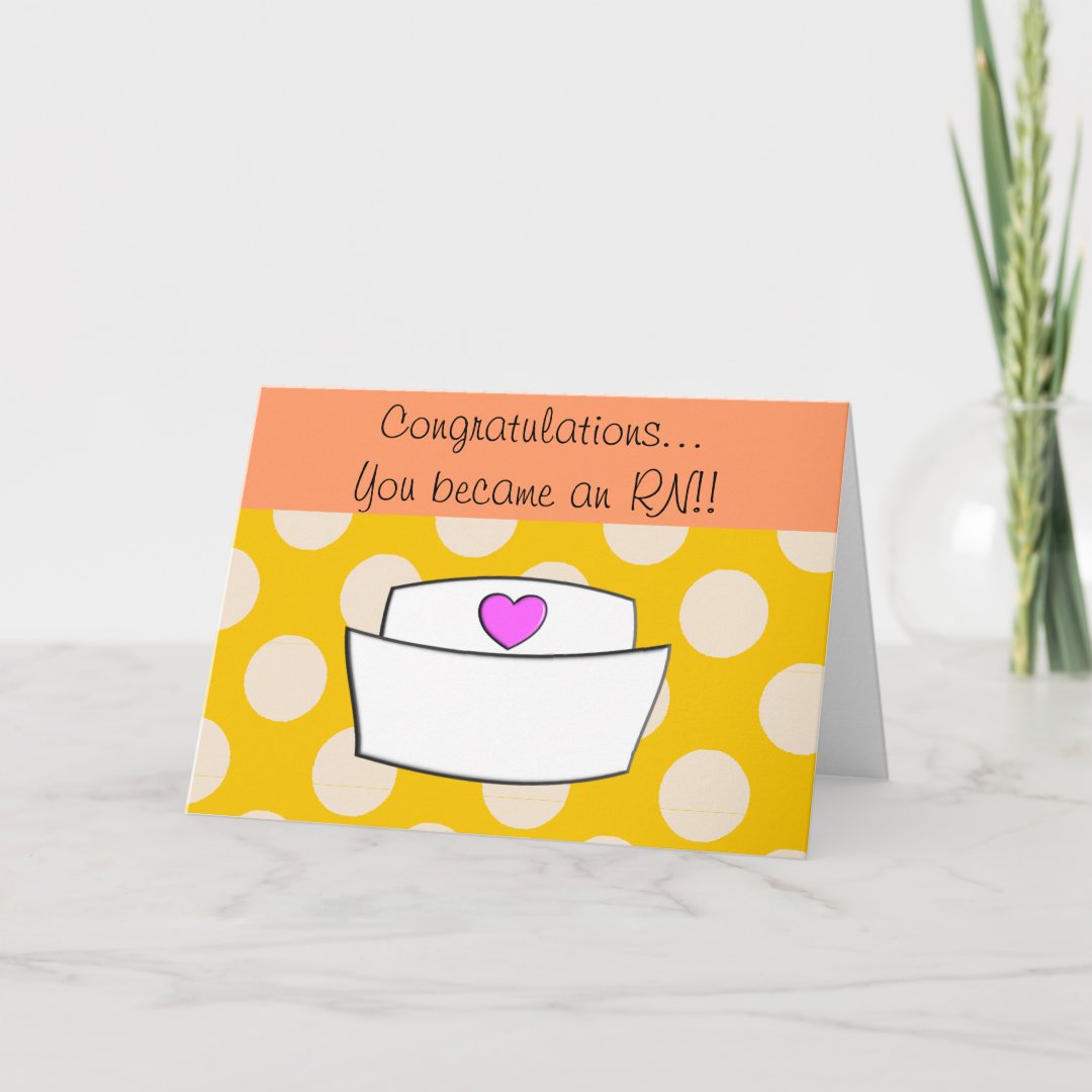 New RN Registered Nurse Congratulations Card II | Zazzle