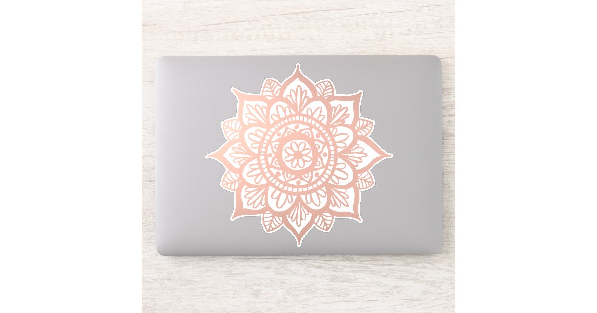 New Rose Gold Mandala Sticker | Zazzle