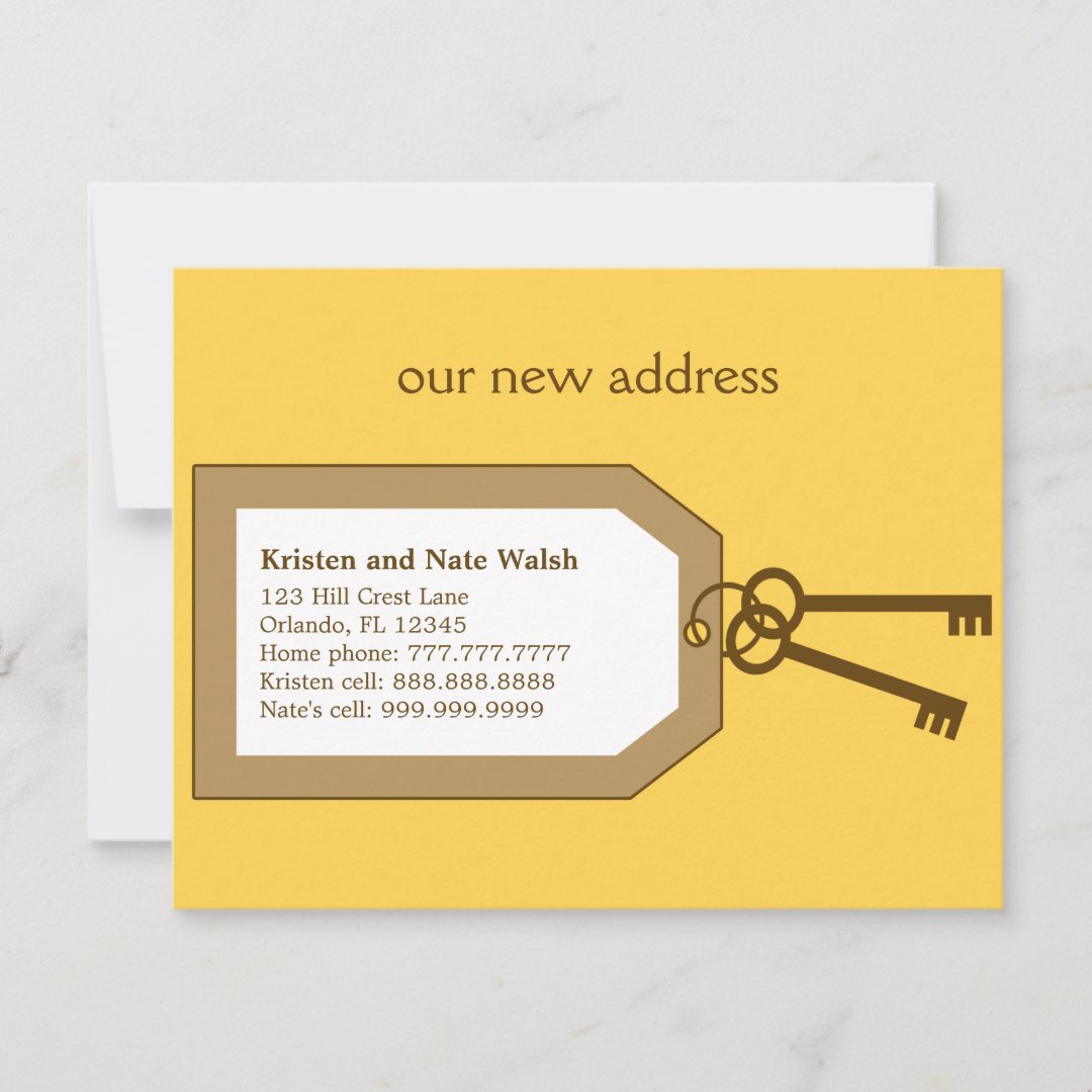 New Set of Keys Moving Announcement | Zazzle
