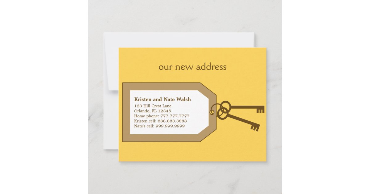 New Set of Keys Moving Announcement | Zazzle