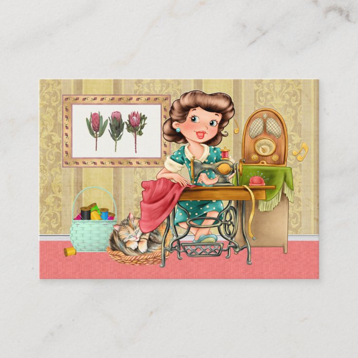 NEW Sewing / Seamstress / Fashion Business Card | Zazzle