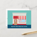New Shop Cute Grand Opening or Store Moving Postcard | Zazzle