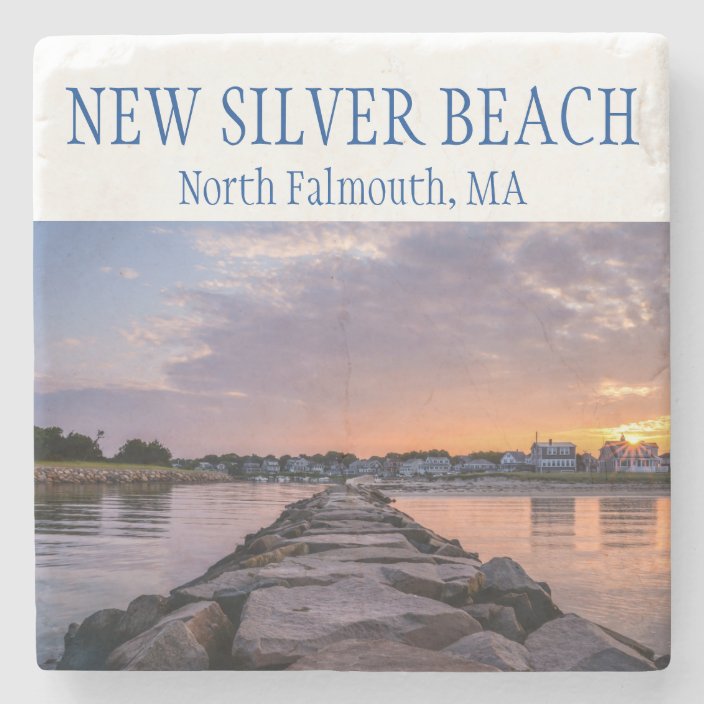 New Silver Beach Marble Coaster | Zazzle.com