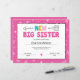 New Sister Certificate Sibling Certificate Award | Zazzle