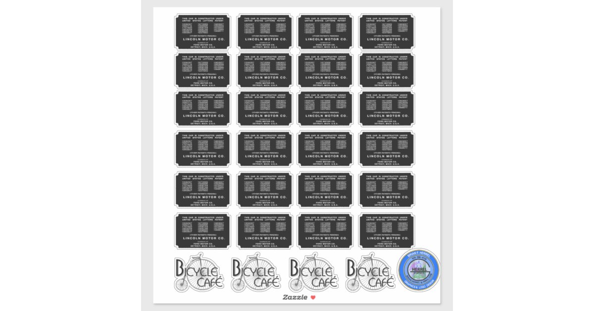 NEW TRANSPARENT PATENT PLATE STICKER | Zazzle