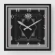 New Very Art Deco (Silver/Black) Square Wall Clock | Zazzle