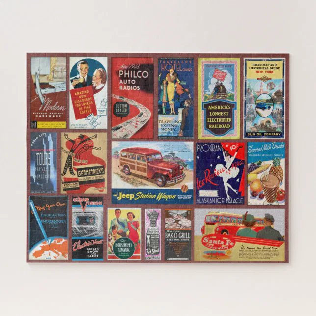 NEW! VINTAGE 20TH CENTURY ADVERTISING JIGSAW PUZZLE | Zazzle