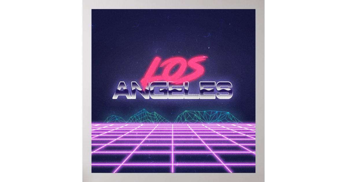New Wave Retro LA Poster | Zazzle
