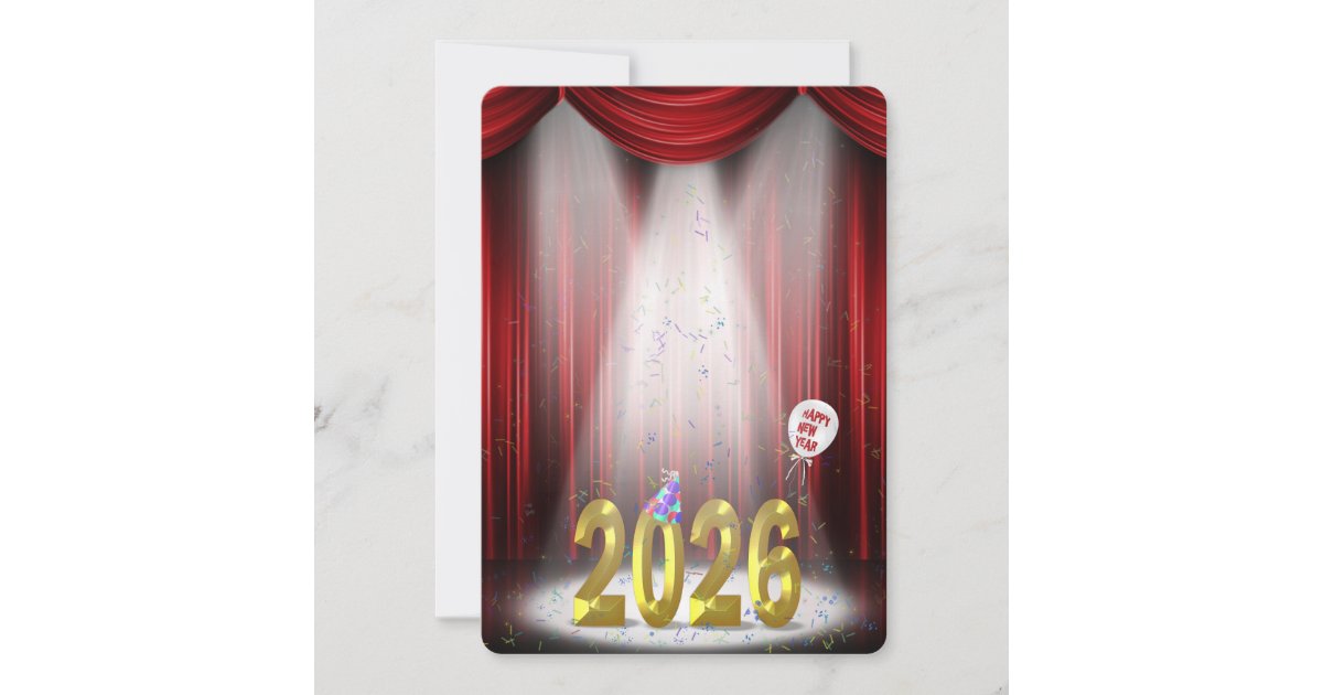 New Year 2026 Party In the Spotlight Invitation | Zazzle