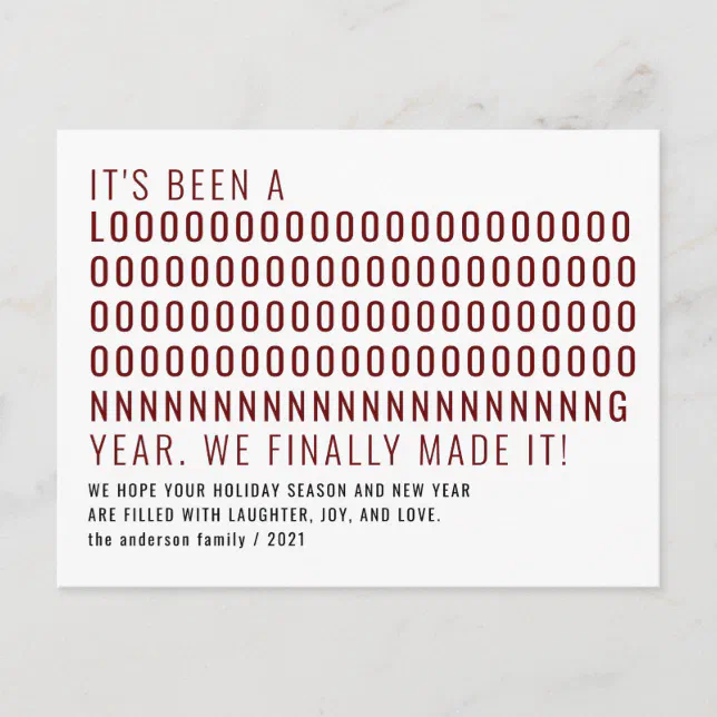 New Year Its Been a Long Time Finally Made It Red Postcard | Zazzle