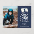 New Year New Adventures Photo Holiday Postcard | Zazzle