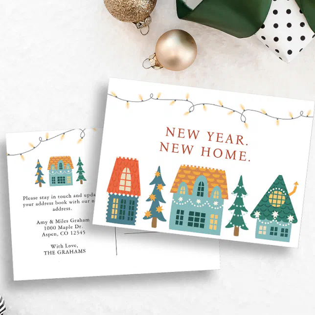 New Year New Home Holiday Postcard | Zazzle