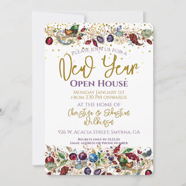 New Year Open House Invitation | Zazzle