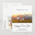 New Year Peace Out 2020 Photos Modern Holiday Postcard | Zazzle