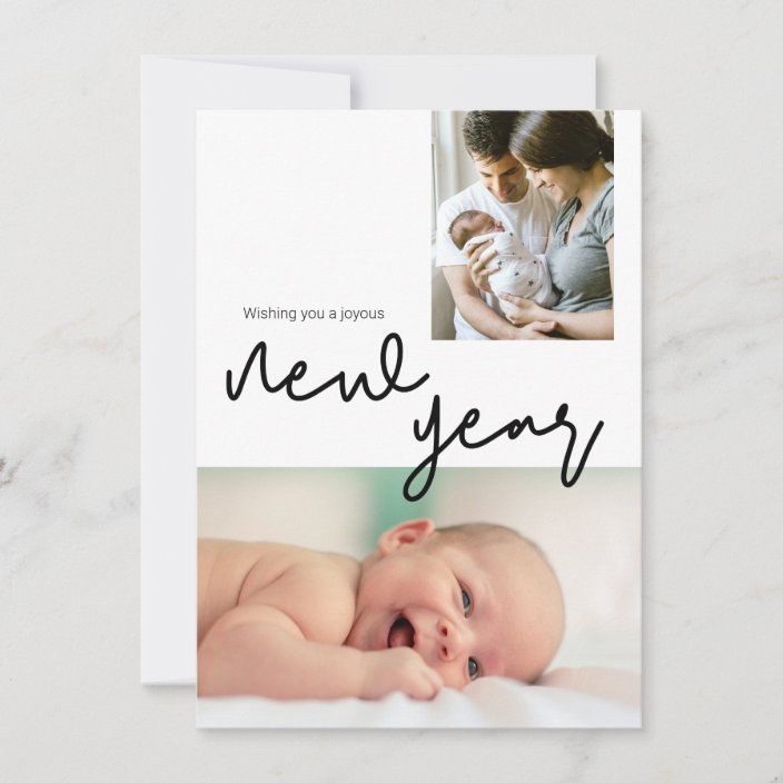 New Year Photo Baby Announcement Birth Stat | Zazzle.com