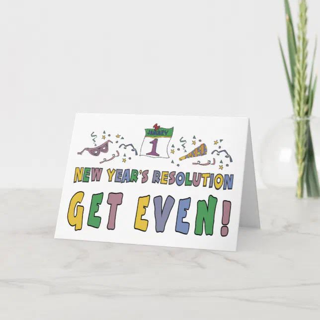 New Year Resolutions Funny Gift Holiday Card | Zazzle
