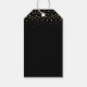 New Years Black and Gold Glitter Wedding Thank You Gift Tags | Zazzle