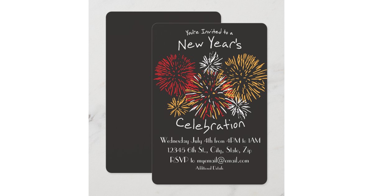 New Year's Celebration Invitation | Zazzle