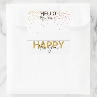 New Year's Celebration Party Name Tag Badge | Zazzle
