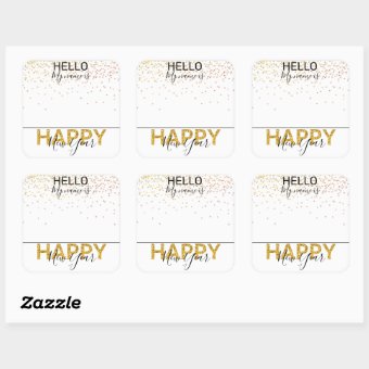 New Year's Celebration Party Name Tag Badge | Zazzle