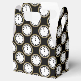 New Years Eve clock pattern party favor box | Zazzle