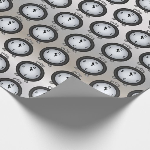 New Years Eve clock pattern tiled party wrap Wrapping Paper | Zazzle