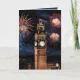 New Year's Eve Clock Tower Card | Zazzle