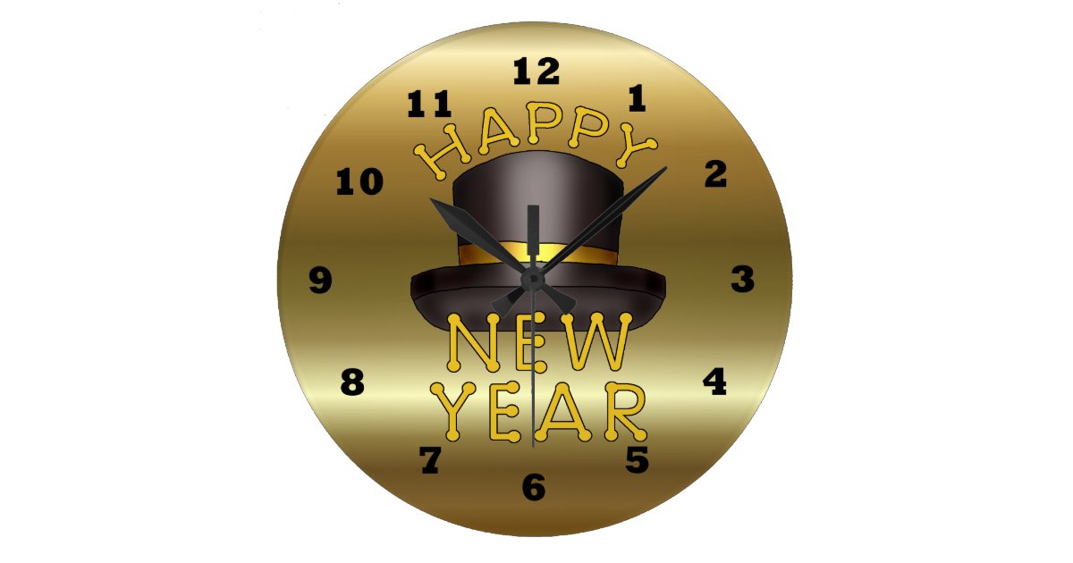 New Year's eve Holiday Clock | Zazzle.com