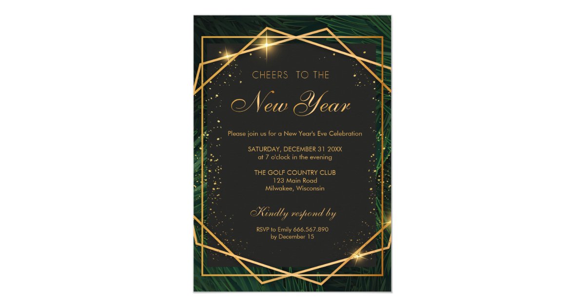 New Year's Eve Invitation Card | Zazzle.com