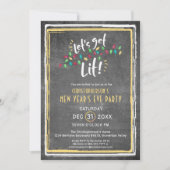 New Year's Eve LET'S GET LIT Party Invitation | Zazzle
