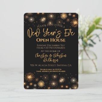 New Year's Eve Open House Party Invitation | Zazzle