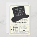 New Years Eve Top Hat Invitation | Zazzle