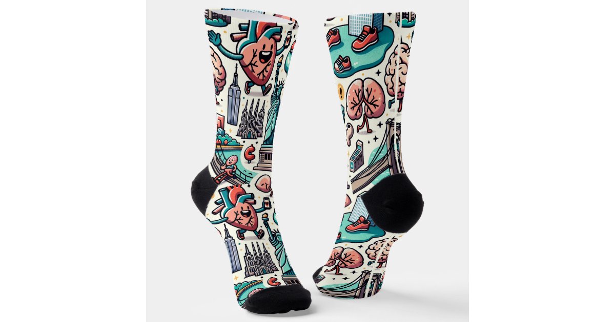 New York Anatomy Socks | Zazzle