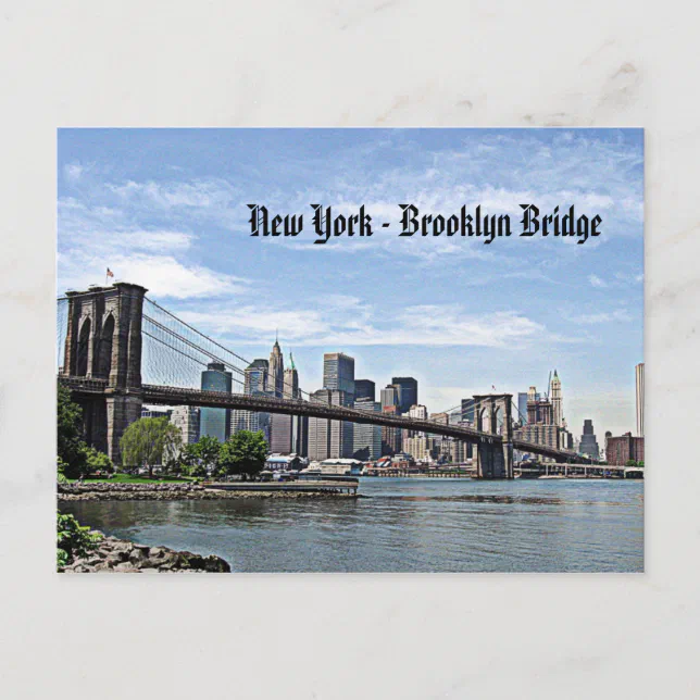 New York - Brooklyn Bridge Postcard | Zazzle