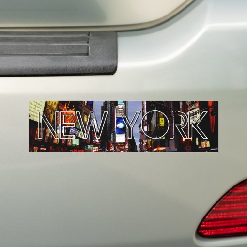 New York Bumper Sticker Time Square Bumper Sticker | Zazzle