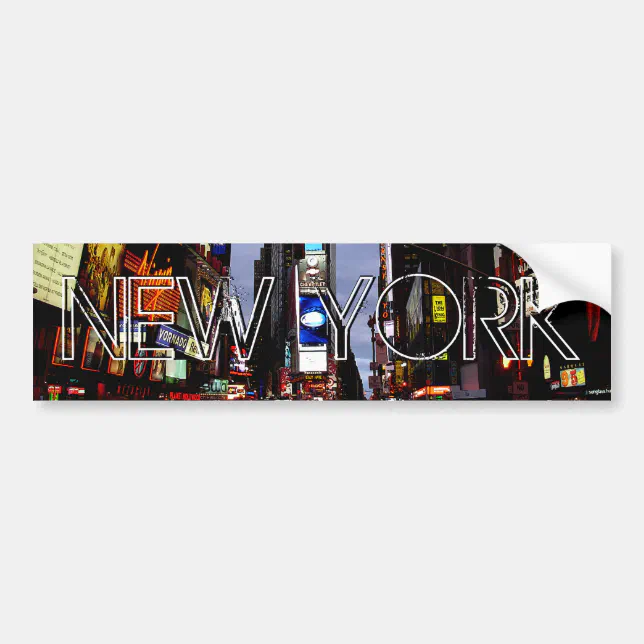 New York Bumper Sticker Time Square Bumper Sticker | Zazzle