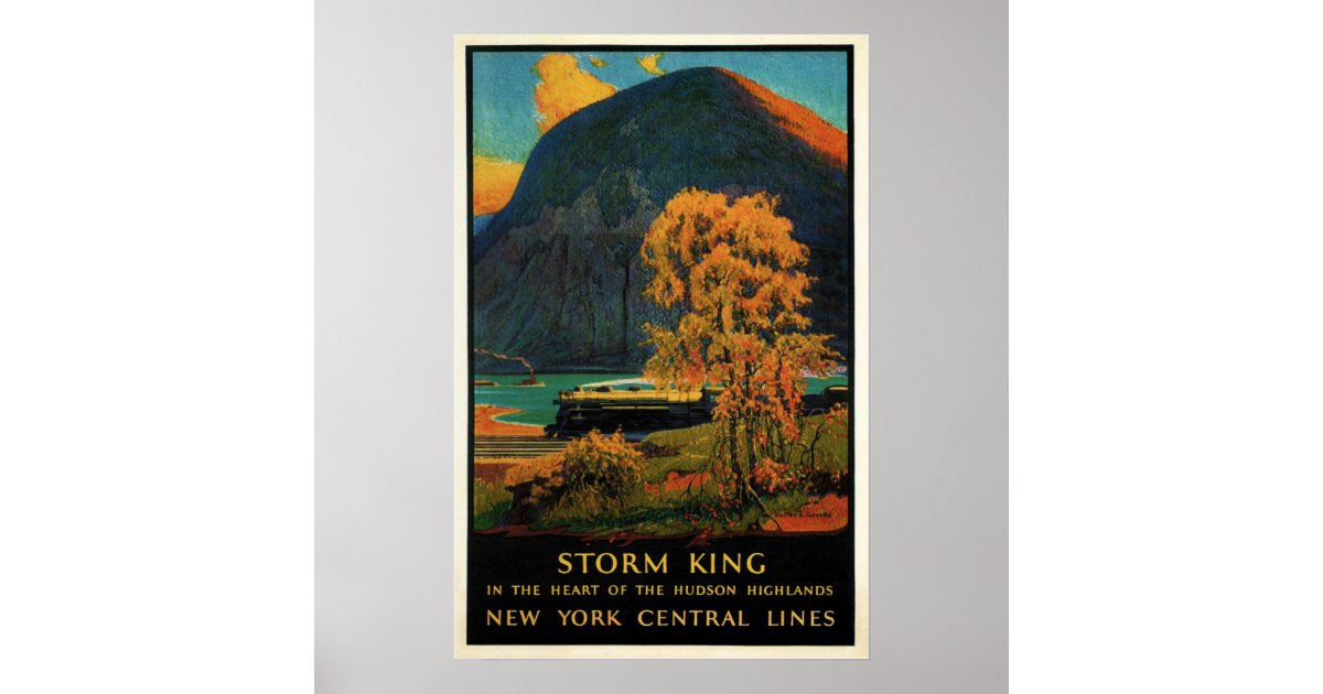 New York Central Lines Train Vintage Rail Poster | Zazzle