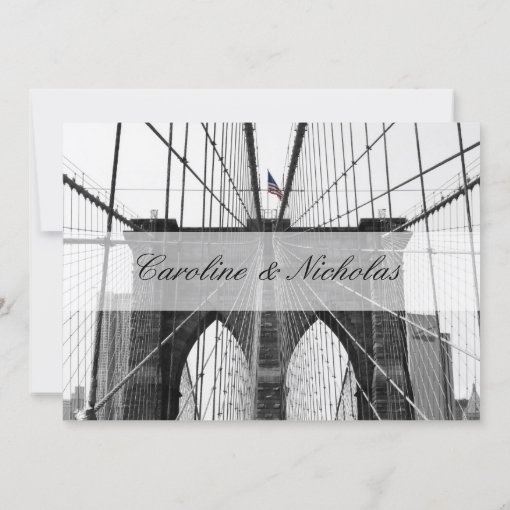 New York City Brooklyn Bridge Wedding Invitation | Zazzle