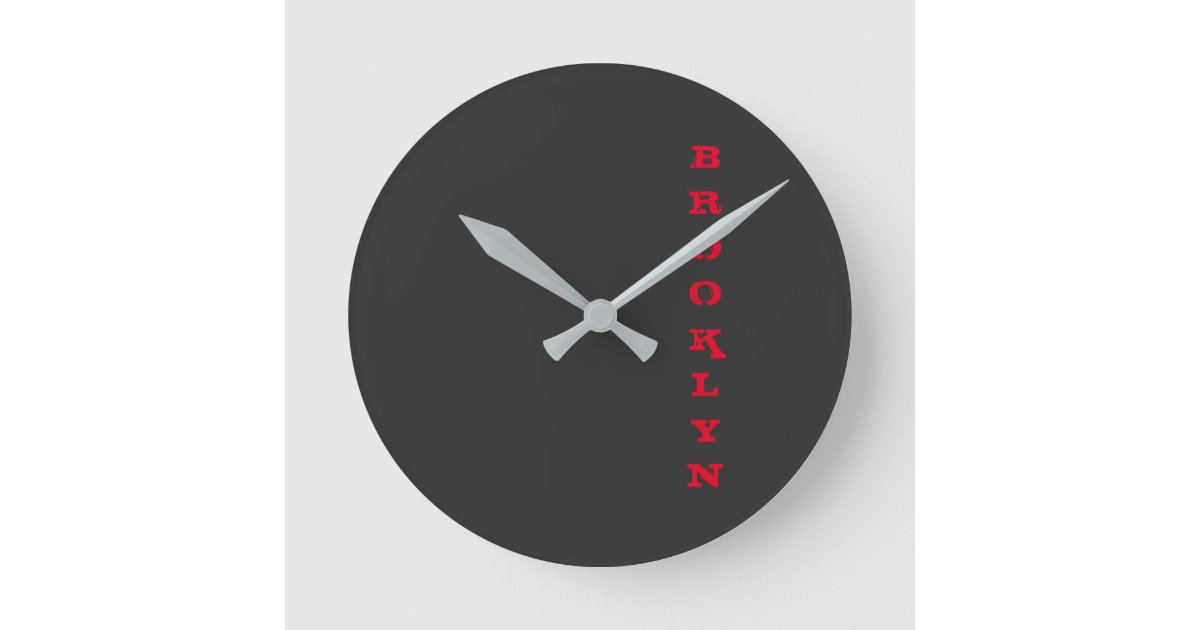 New York City Brooklyn Nyc Trendy Classic Round Clock | Zazzle
