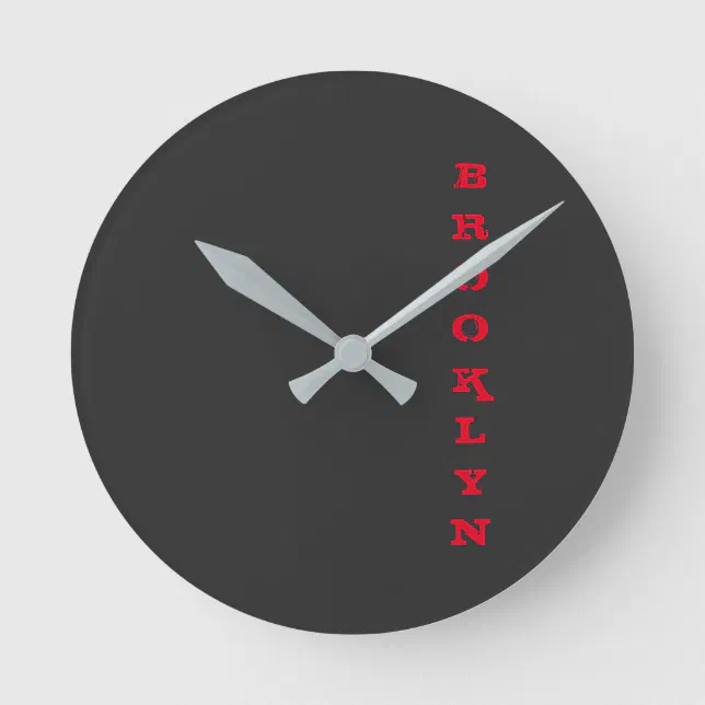 New York City Brooklyn Nyc Trendy Classic Round Clock | Zazzle
